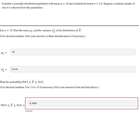 Solved Consider A Normally Distributed Population With Mean