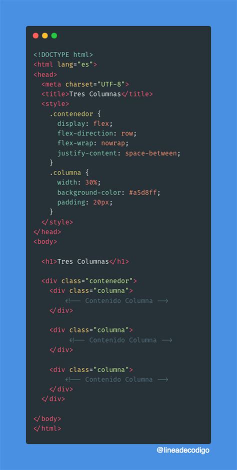 tres columnas en css con flexbox