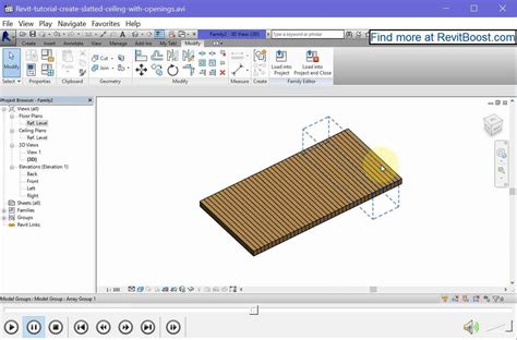 Create Slatted Revit Ceiling With Openings RV Boost