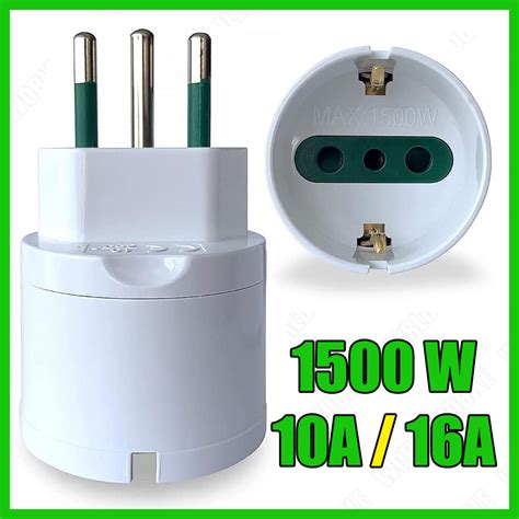 Adattatore 10a 16a Spina Italiana Con Presa Shuko Schuko Tedesca