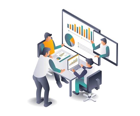 premium vector business development discussions in meetings