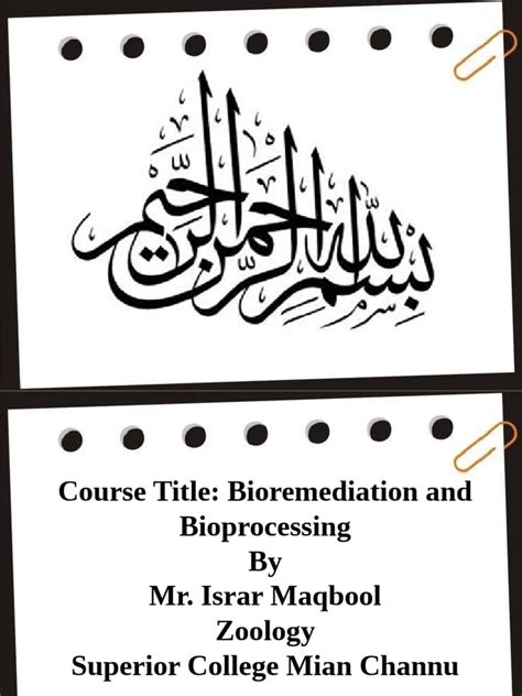 Concepts Of Bioremediation Ex Situ And In Situ Bioremediation 1 1