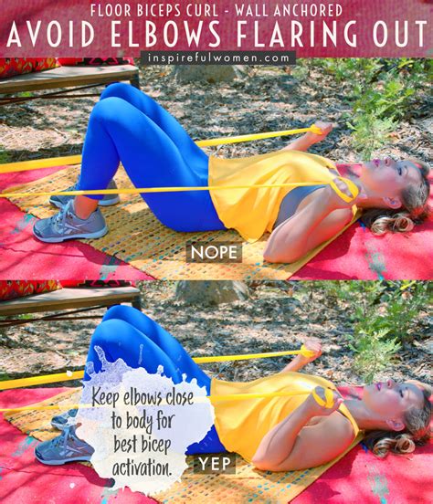 Supine Wall Anchored Band Bicep Curl Inspireful Women