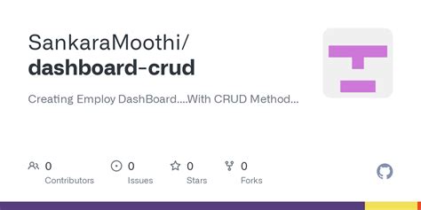 Github Sankaramoothi Dashboard Crud Creating Employ Dashboard With Crud Method