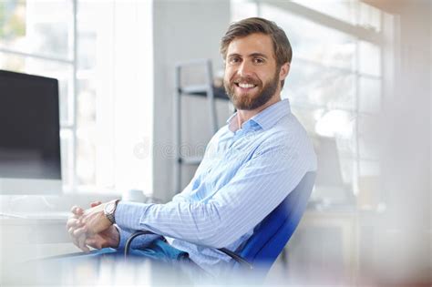 Portrait Businessman And Web Designer With Smile In Office Software Update And Professional