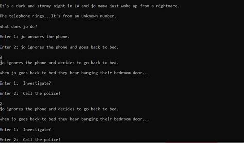 Solved Im Making A Choose Your Own Adventure Game And Im