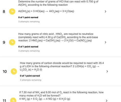 Solved Determine The Number Of Grams Of HCl That Can React Chegg Com