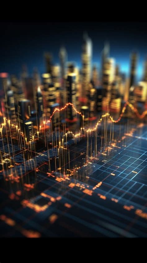 Stock Market Forex Trading Graph Entwined With A Wireframe World Map