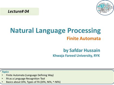SOLUTION Finite Automata In Nlp Studypool