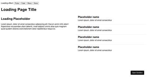 Skeleton Elements Codesandbox