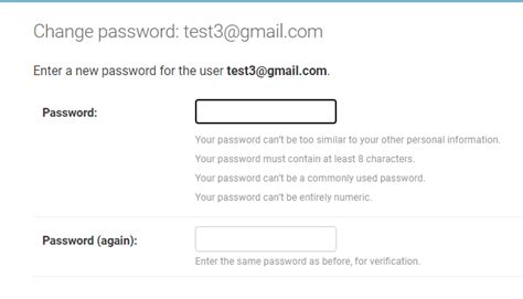 Python Django Admin Interface How To Change User Password Stack