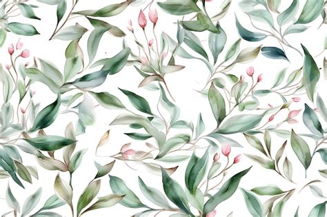 Premium Ai Image Seamless Green Floral Pattern Ai Generative Illustration