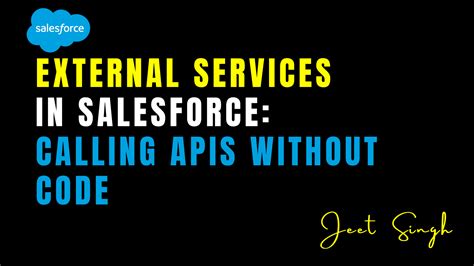 External Services In Salesforce Call Apis Without Writing Code Jeet Singh