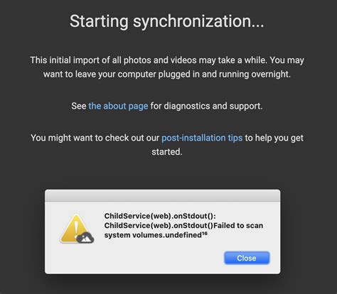 First Startup Error Failed To Scan System Volumes Undefined Bug