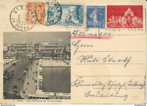 Cartes Postales Types Et Tsc Avant 1995 1937 Carte Entier Postal