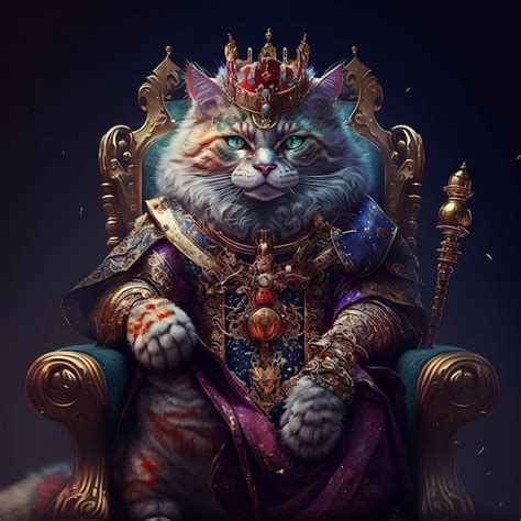 Premium AI Image The Royal Cat With Luxury Dress Costume Portrait