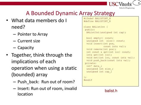 Csci 104 List Adt And Array Based Implementations Queues And Stacks Ppt