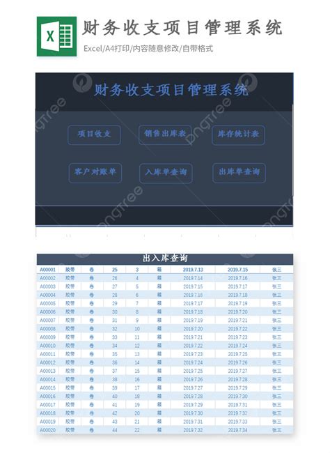재무 수지 항목 데이터 기록 분석 관리 시스템 Excel 도표 템플릿 Psd 다운로드 디자인 자료 다운로드