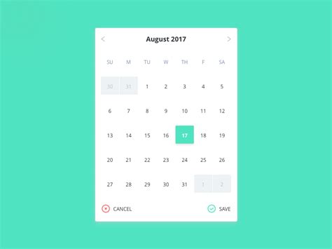 Calendar Date Picker Sketch Freebie Download Free Resource For Sketch Sketch App Sources
