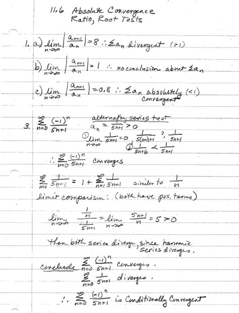 Calculus Homework Problems Series