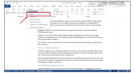 How To Add Line Numbers In MS Word Step By Step Pics