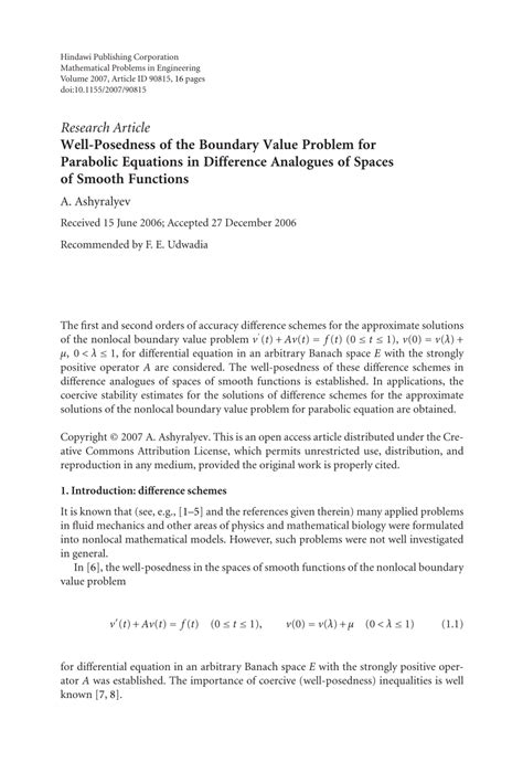 Pdf Well Posedness Of The Boundary Value Problem For Parabolic