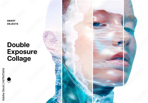 Double Exposure Photo Effect Collage Mockup With Generative Ai Preview Stock Template Adobe Stock