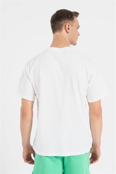 Nike, Тениска с лого, Черен, Бял, Оранжев, XL - eMAG.bg