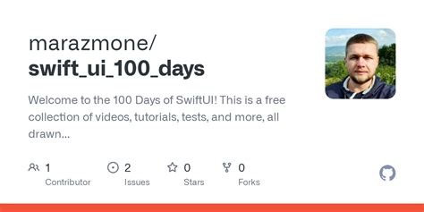 Github Marazmoneswiftui100days Welcome To The 100 Days Of Swiftui This Is A Free