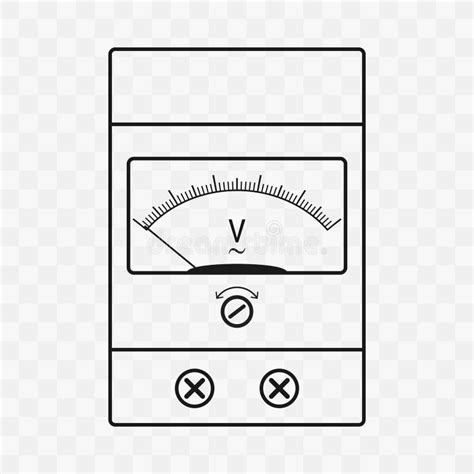Analog Voltmeter Device With A Pointer Stock Vector Illustration Of Rail Connection 369020158