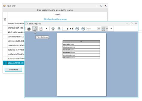 radgridview print settings are not applied if you click directly the