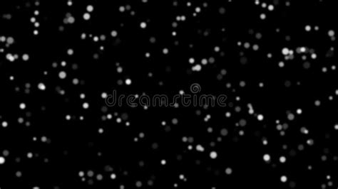 Animation Loop White Bokeh Particles Flow On Black Abstract Background Stock Footage Video Of