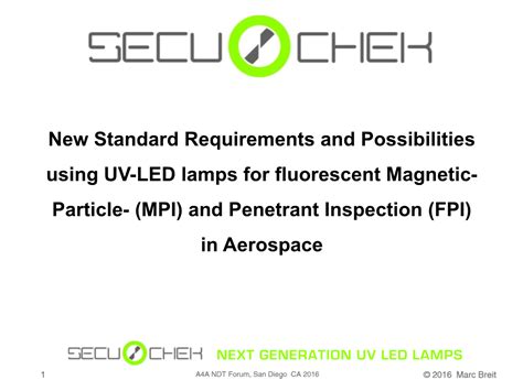 New Standard Requirements And Possibilities Using Uv Led Lamps For