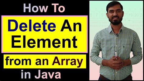 How To Delete An Element From An Array In Java Hindi Youtube