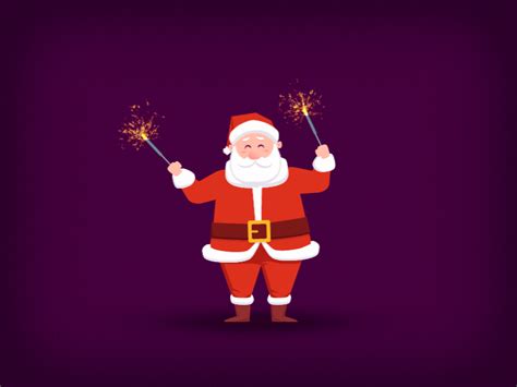 Красивые гифки Санта Клауса на Рождество скачать бесплатно