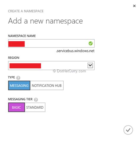 using windows azure service bus for communication across two asp