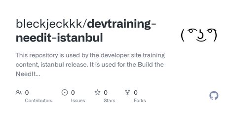 Github Bleckjeckkkdevtraining Needit Istanbul This Repository Is Used By The Developer Site
