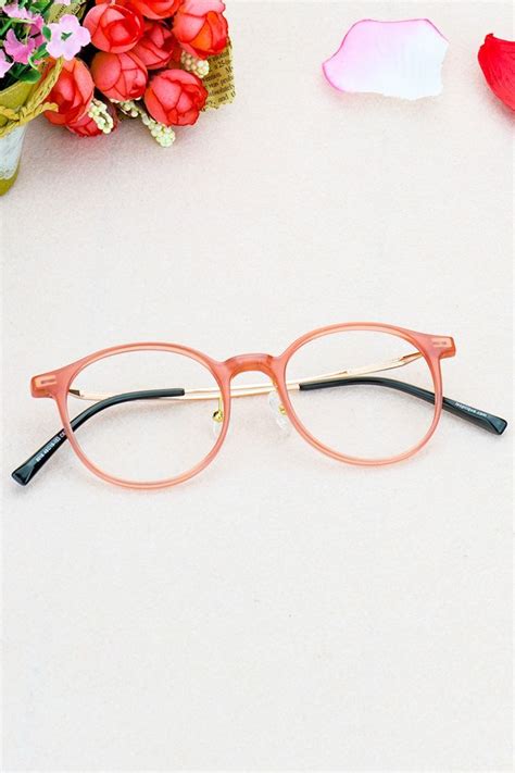 Stylish Translucent Pink Eyeglasses