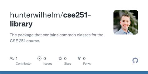github hunterwilhelm cse251 library the package that contains common