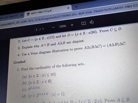 Solved 2 Let C XZ X12 And Let D XZ X36 Prove CD Chegg Com