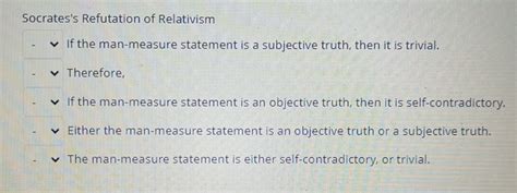 Solved Socratess Refutation Of Relativism ﻿if The