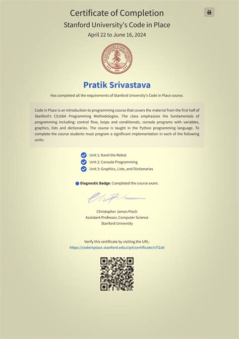 Pratik Srivastava On Linkedin Codeinplace Python Stanforduniversity