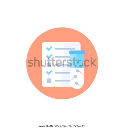 Sperm Test Results Icon Tube Stock Vector Royalty Free 1682246341