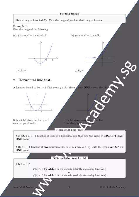 Functions Jc H2 Maths Pdf Physics Science