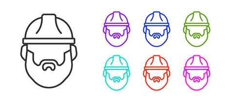 흰색 배경에 고립 된 검은 줄 수염 목재 잭 남자 아이콘 다채로운 아이콘을 설정합니다 벡터 가공의 인물에 대한 스톡 벡터 아트 및 기타 이미지 Istock