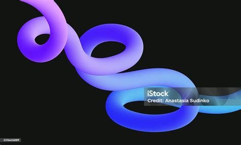 다양한 색상과 그라디언트 효과를 가진 역동적인 추상 스트로크 추상 유체 3d 곡선 선이 있는 추상적인 배경 블루 바이올렛 색상 3차원 형태에 대한 스톡 벡터 아트 및 기타