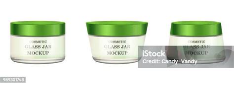녹색 플라스틱 뚜껑 화장품바디 크림 버터 스크럽 목욕 소금 젤 피부 관리에 대 한 현실적인 흰색 유리 항아리 파우더 프리미엄 제품입니다 패키지 템플릿입니다 벡터를 모의입니다