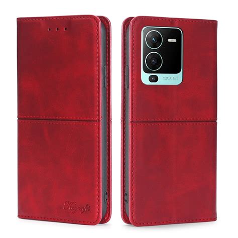 For Vivo S Pro G Cow Texture Magnetic Horizontal Flip Leather Phone Case Red Alexnld Com
