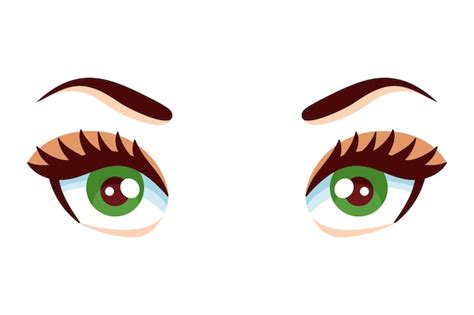 Дизайн наклейки Comic Eyes Flat Премиум векторы