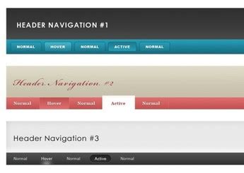 Header Navigation Menu UI Pack PSD Free Vector FreeImages